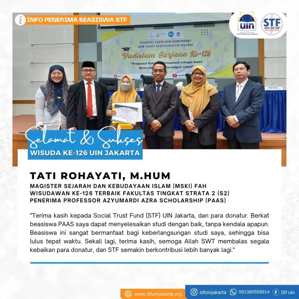 Selamat dan Sukses Wisuda Sarjana ke-126 UIN Syarif Hidayatullah Jakarta | STF UIN Jakarta